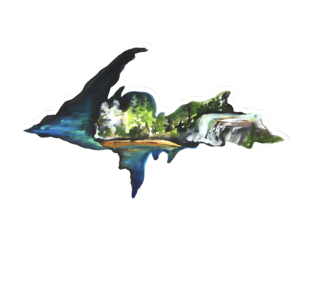 UP Upper Peninsula Michigan Sticker Decal- Weatherproof/Durable Vinyl ...